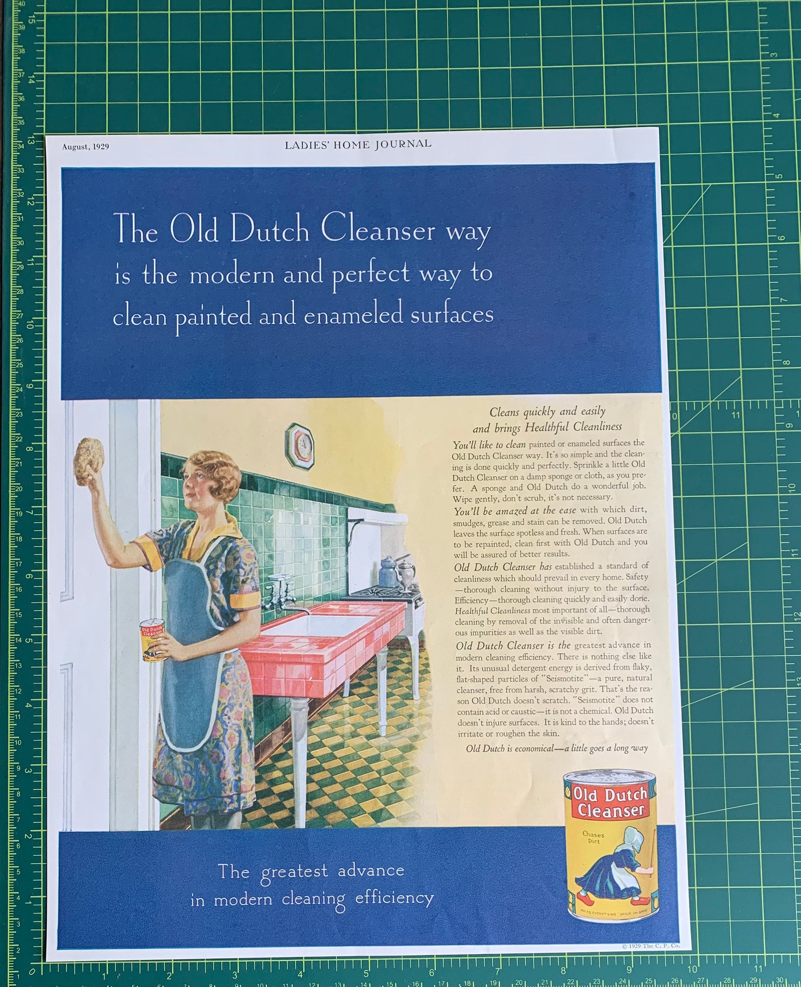 Vintage 1929 Old Dutch Cleanser Print Ad | Etsy