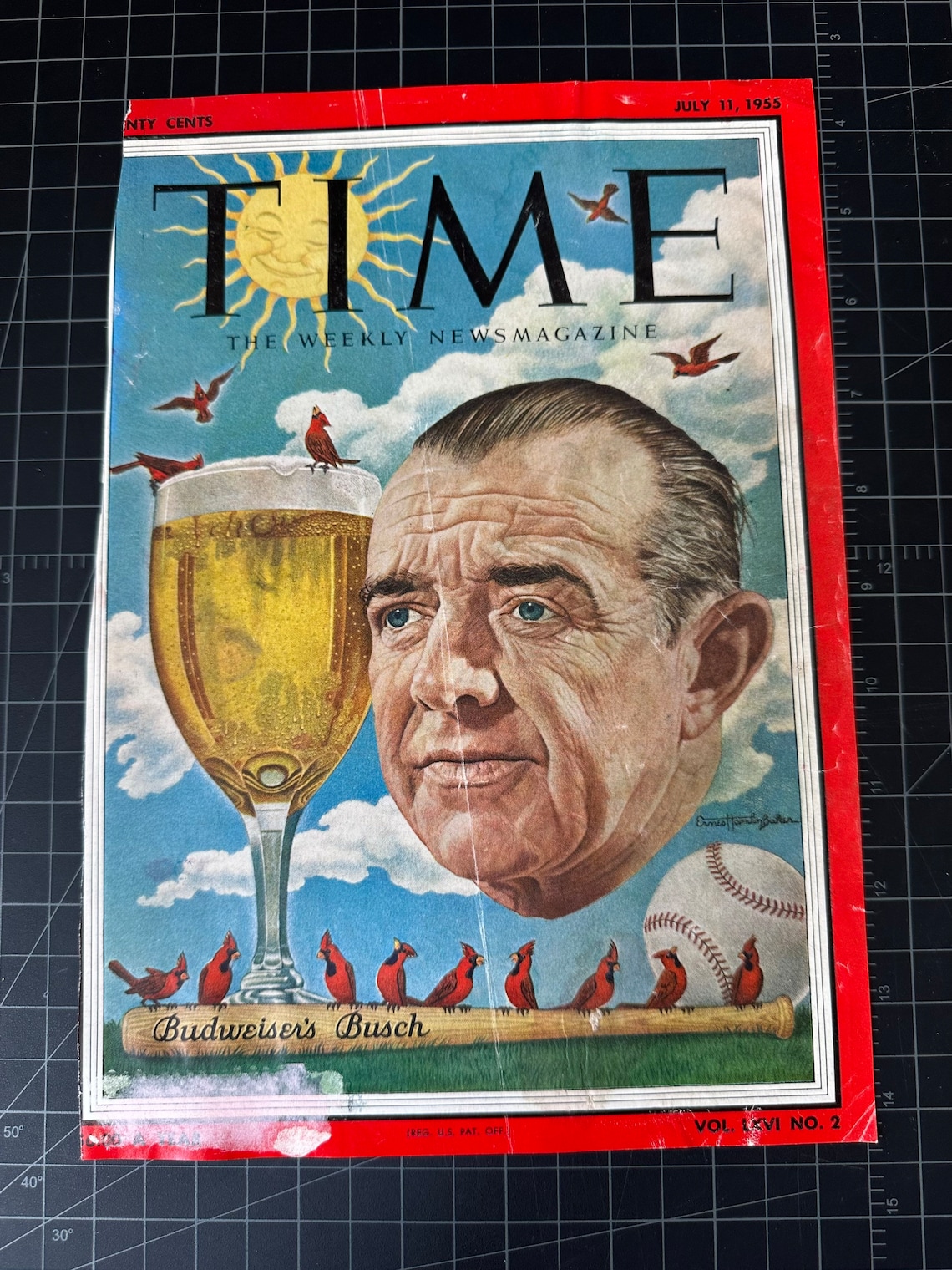 Rare Vintage 1955 Time Magazine Cover Budweiser Busch - Etsy