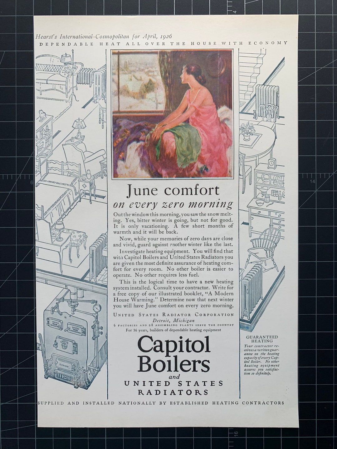 Vintage 1926 Capitol Boilers Print Advertisement Retro Gift Decor - Etsy