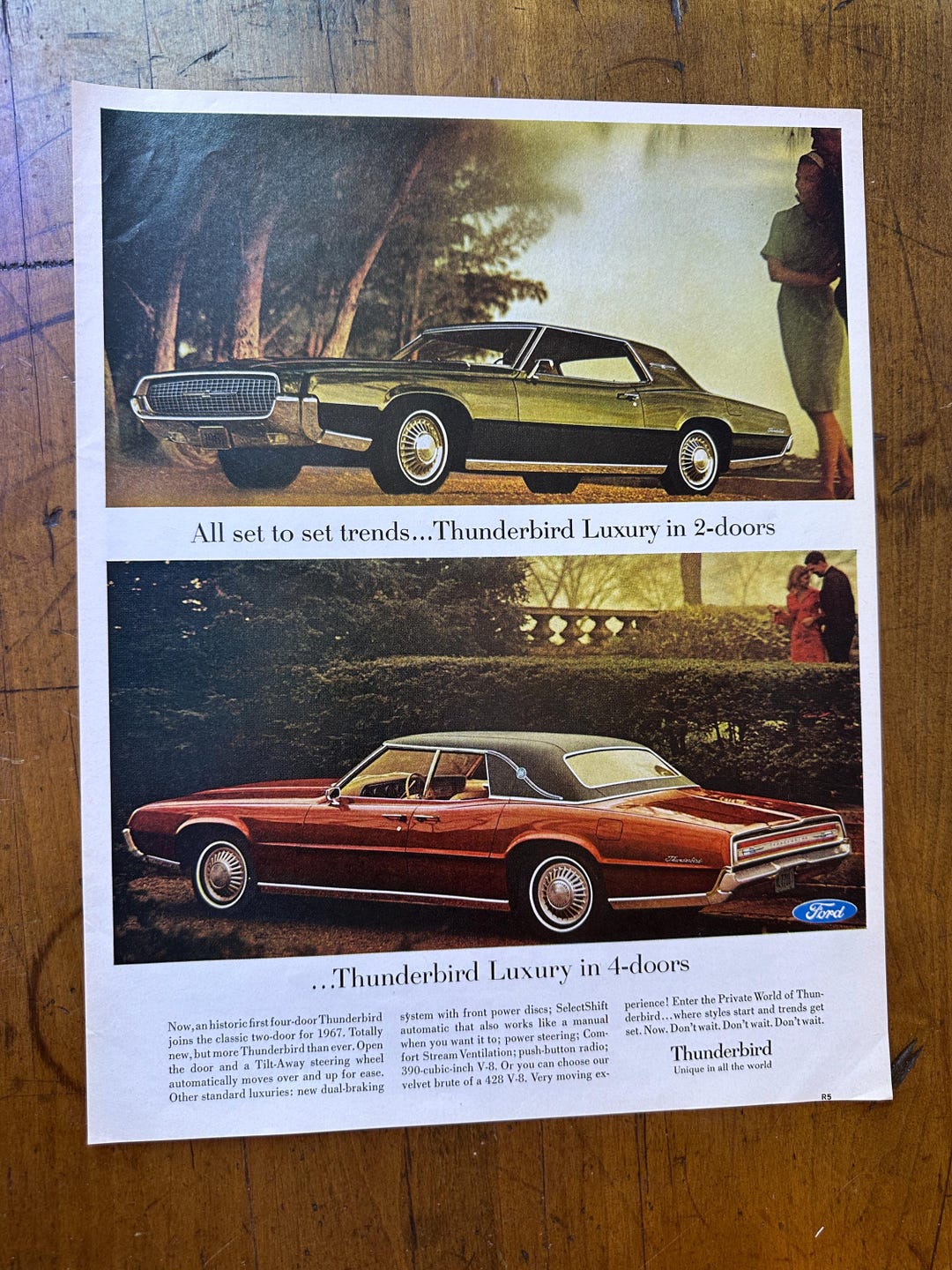 Vintage 1967 Ford Thunderbird Auto Print Ad - Etsy