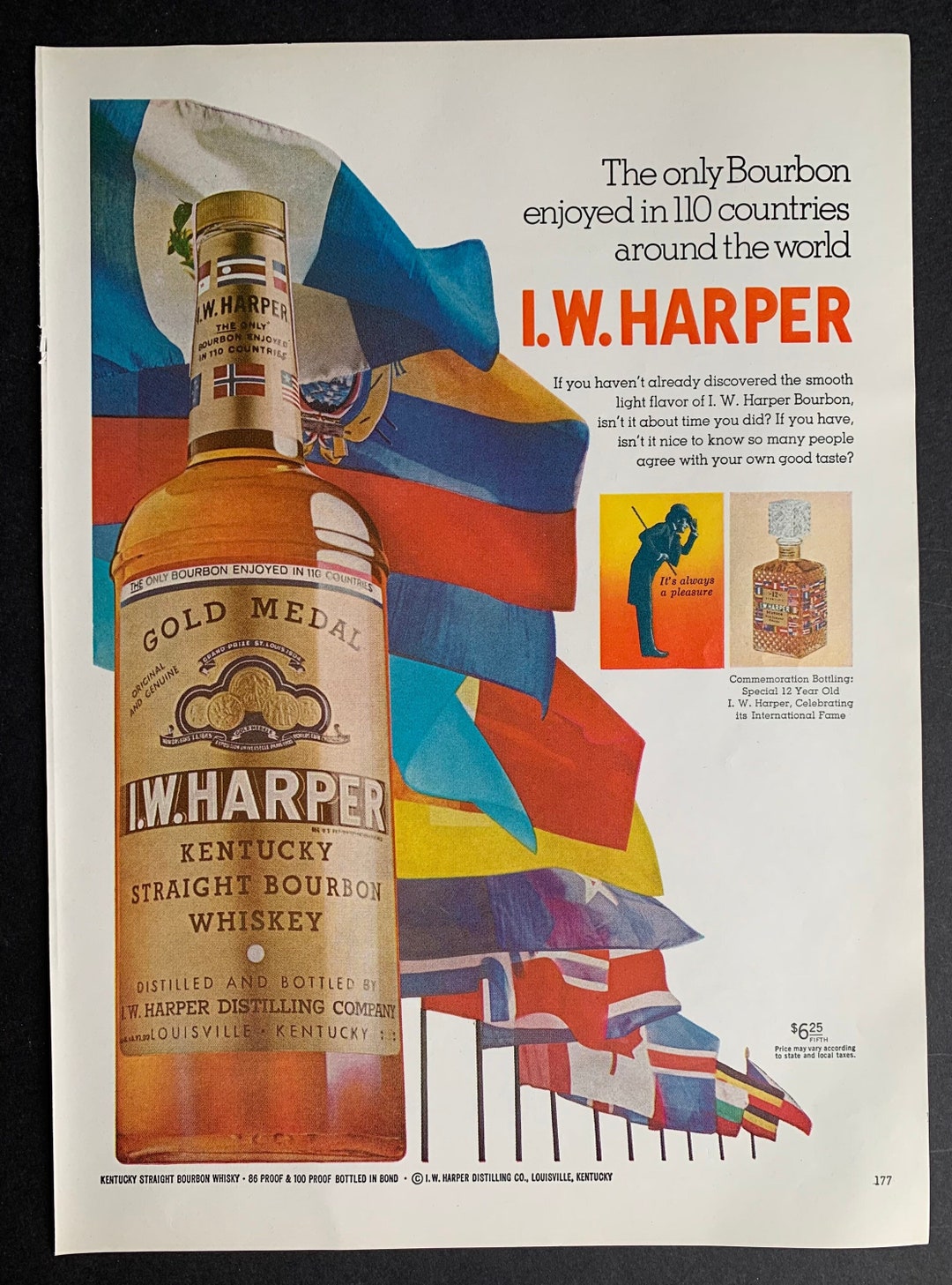 Vintage 1967 Iw Harper Whiskey Print Advertisement - Etsy
