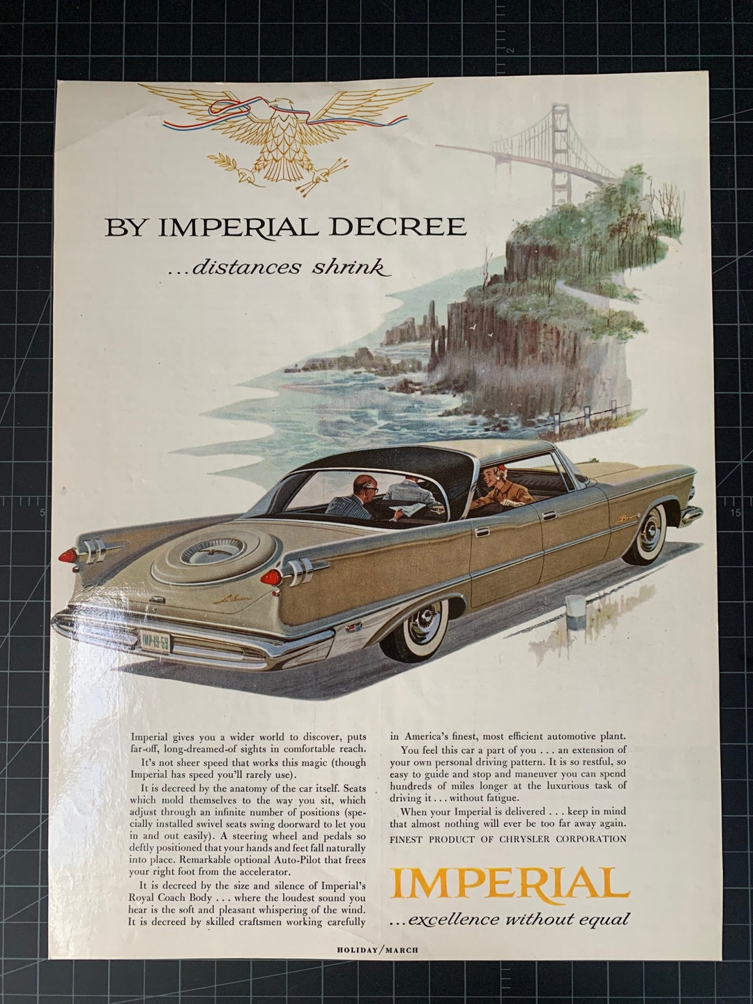 Vintage 1959 Imperial Laminated Print Advertisement - Etsy