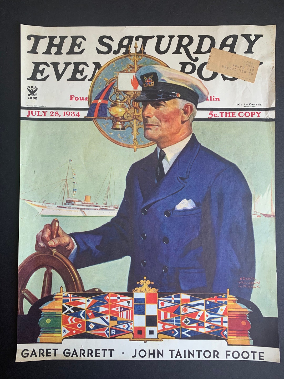 Vintage 1934 Saturday Evening Post Magazine Cover - Etsy