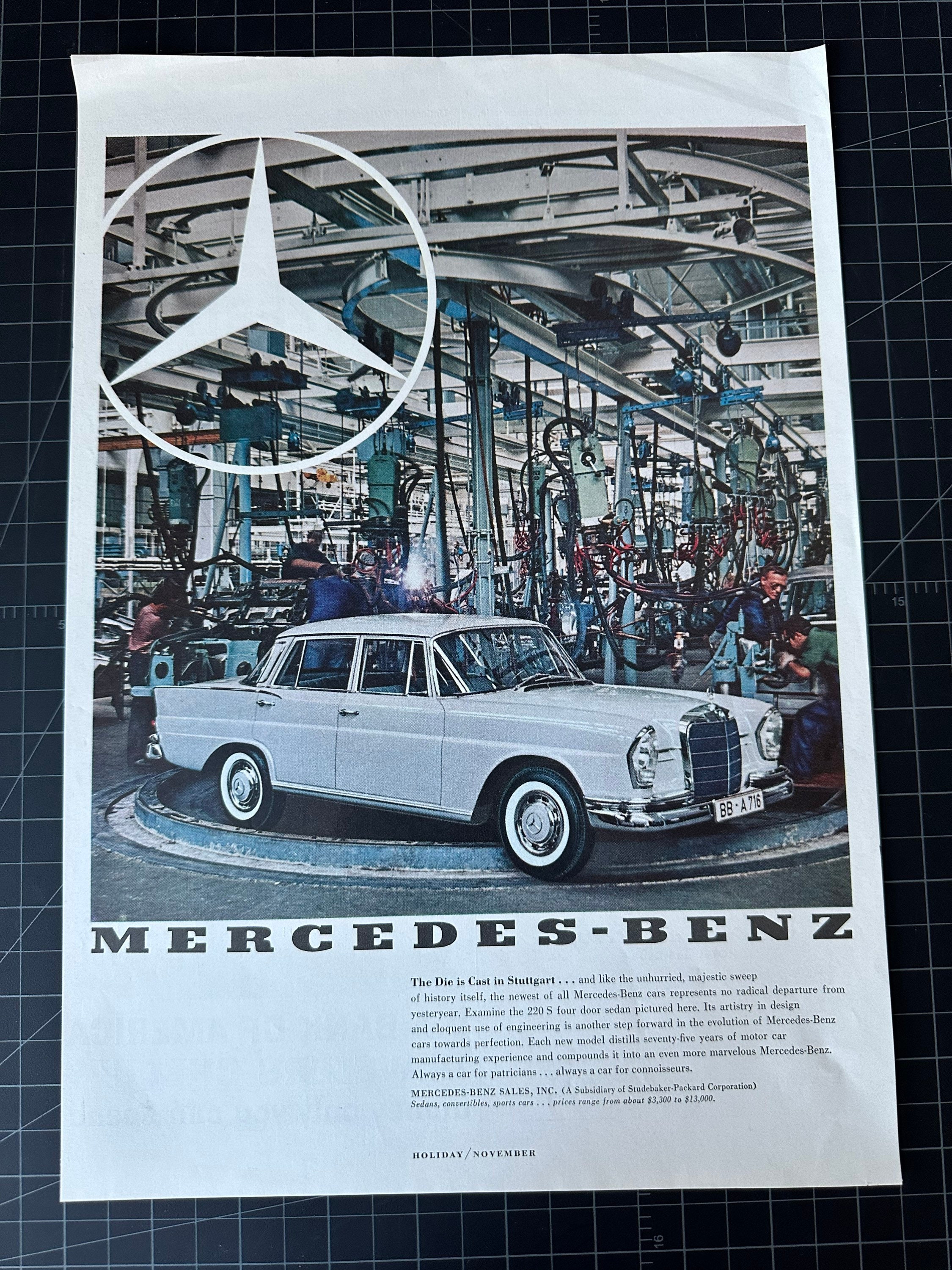 Vintage 1950s Mercedes-benz Print Advertisement - Etsy