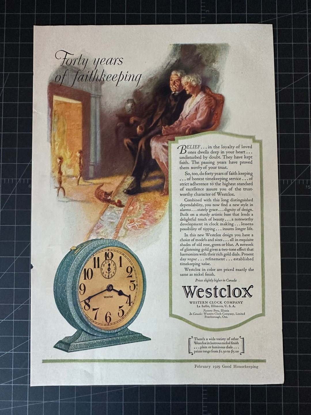 Vintage 1929 Westclox Clocks Print Ad - Etsy