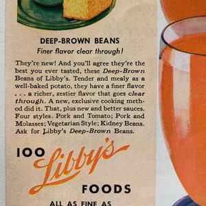 Vintage 1937 Libby’s Tomato Juice, Lily Pons Advertisement - Etsy