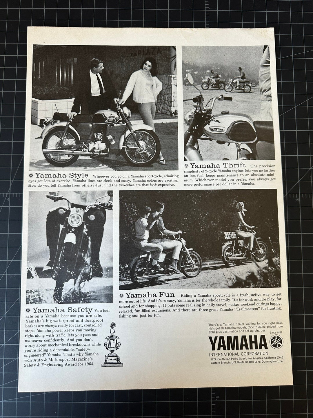 Vintage 1960s Yamaha Motorcycles Original Advertisement - Etsy