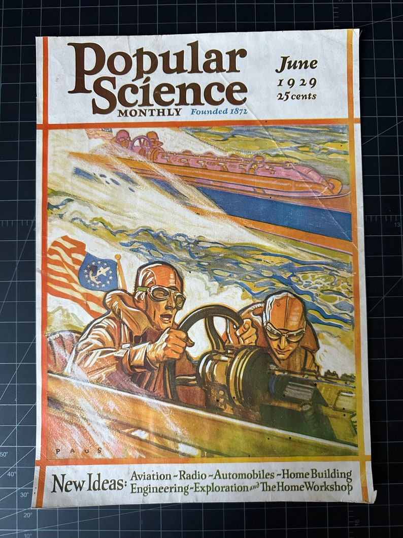 Rare Vintage 1929 Popular Science Cover - Etsy
