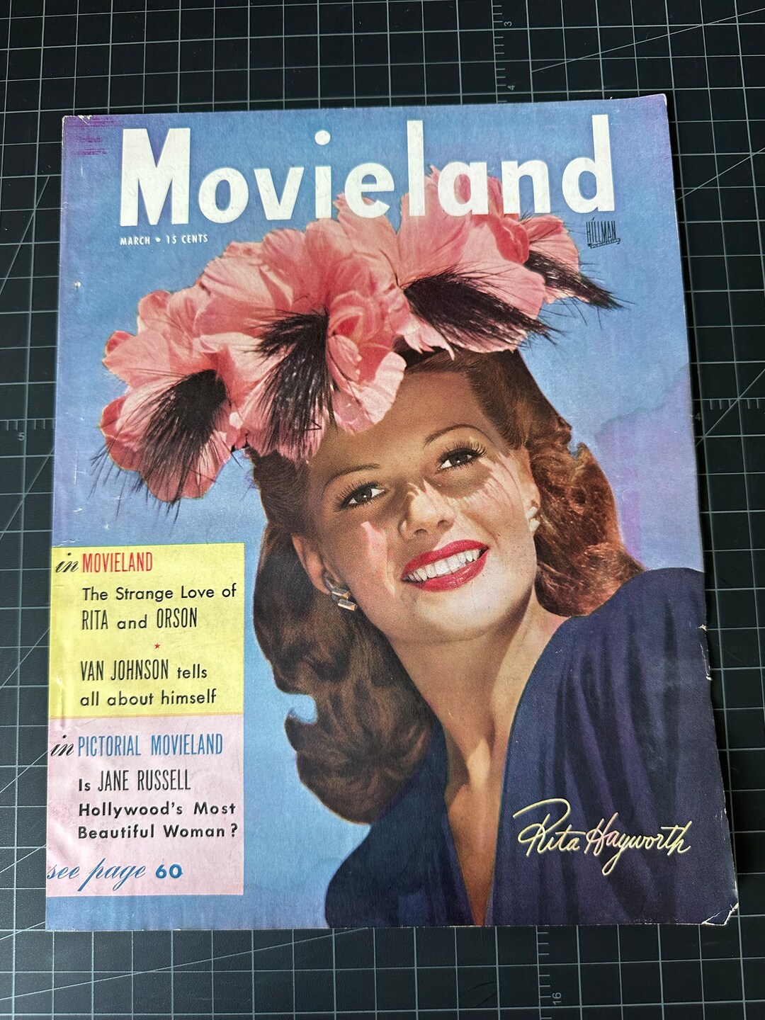 Vintage 1947 Movieland Magazine Cover Rita Hayworth COVER - Etsy