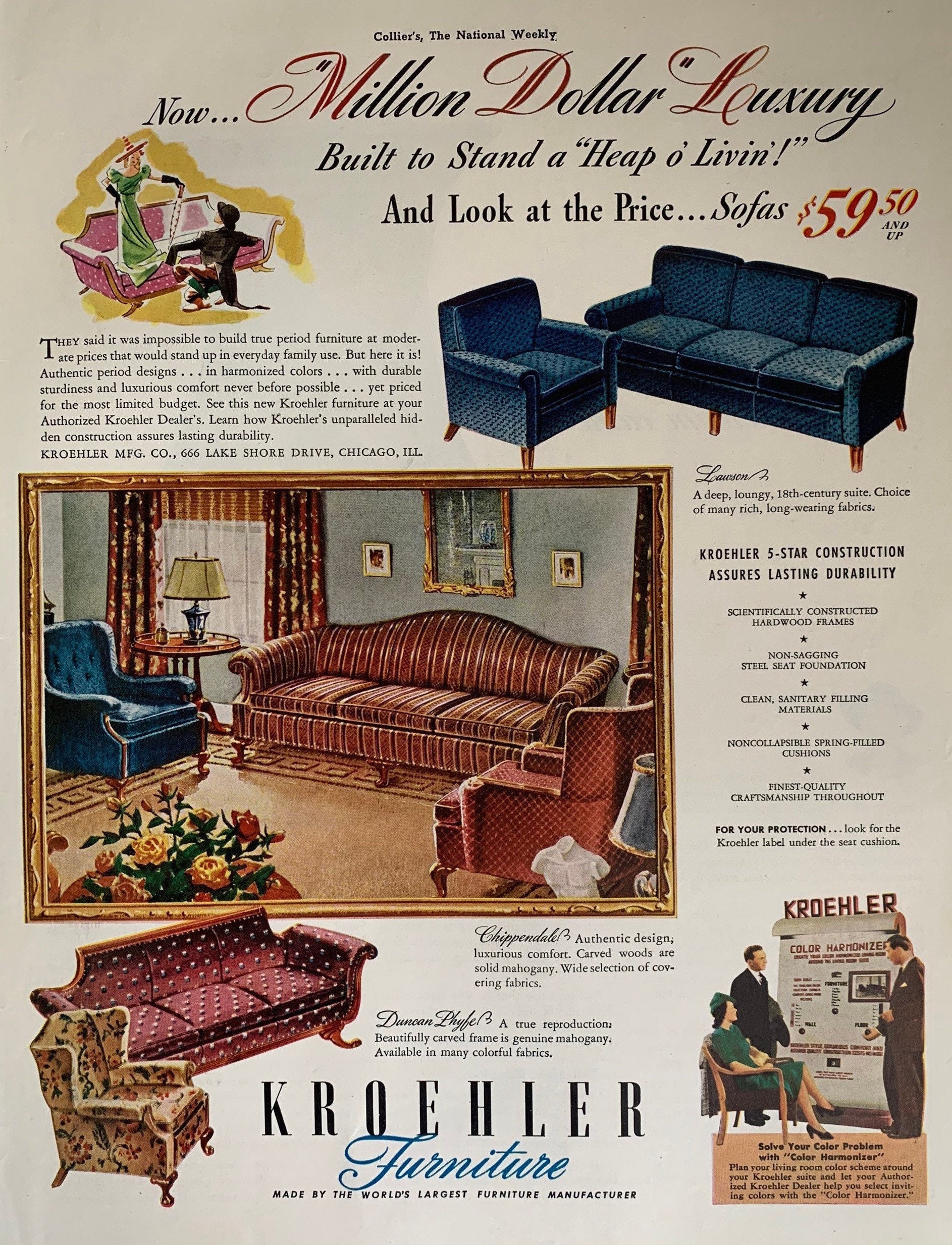 Vintage 1940s furniture for sale store