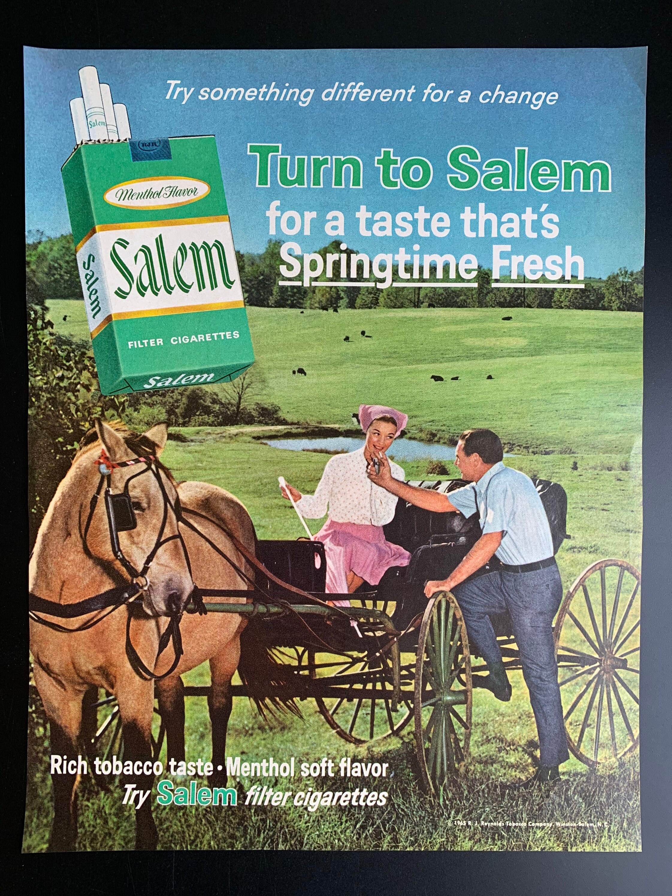 Vintage 1965 Salem Cigarettes Print Ad - Etsy UK