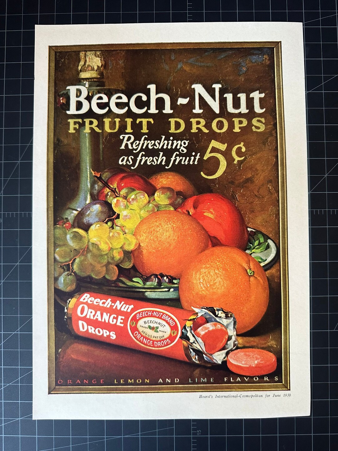 Vintage 1930 Beech-nut Fruit Drops Candy Print Advertisement - Etsy