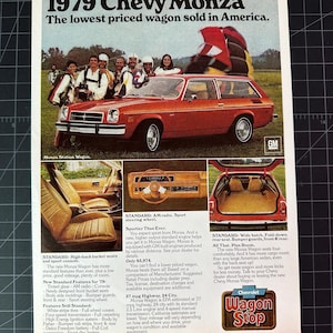 Vintage 1979 Chevrolet Monza Print Ad - Etsy
