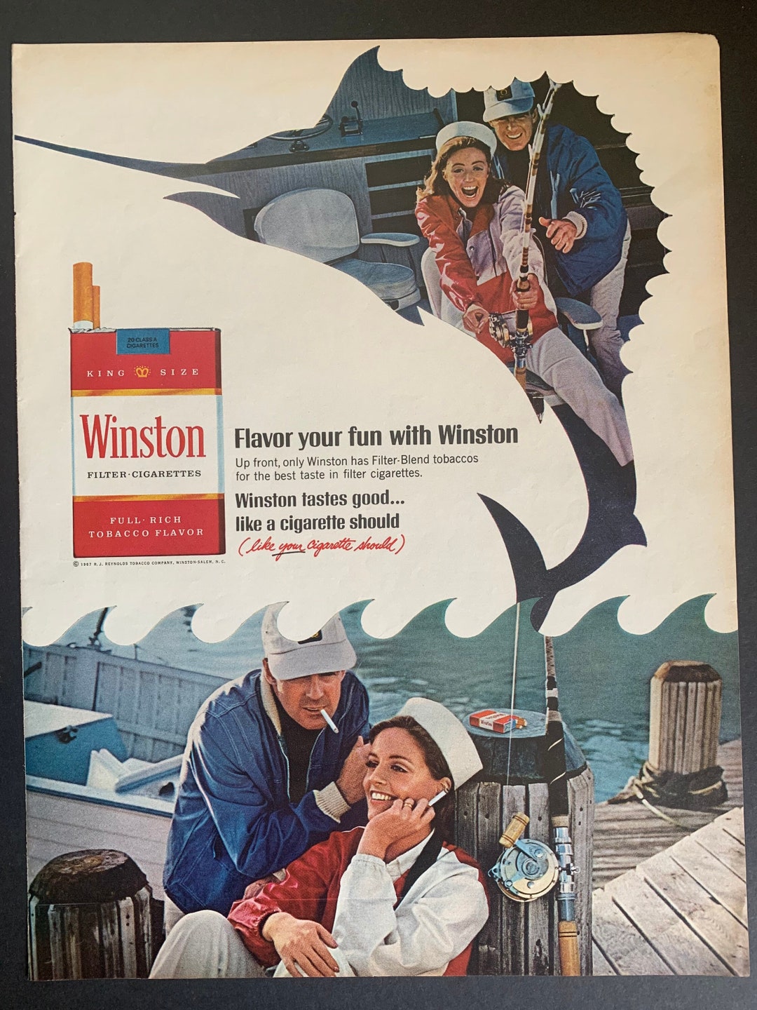Vintage 1967 Winston Cigarettes Ad - Etsy