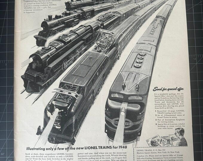 1951 Lionel Trains Vintage Advertisement Antique Toy Train Ad Electric ...