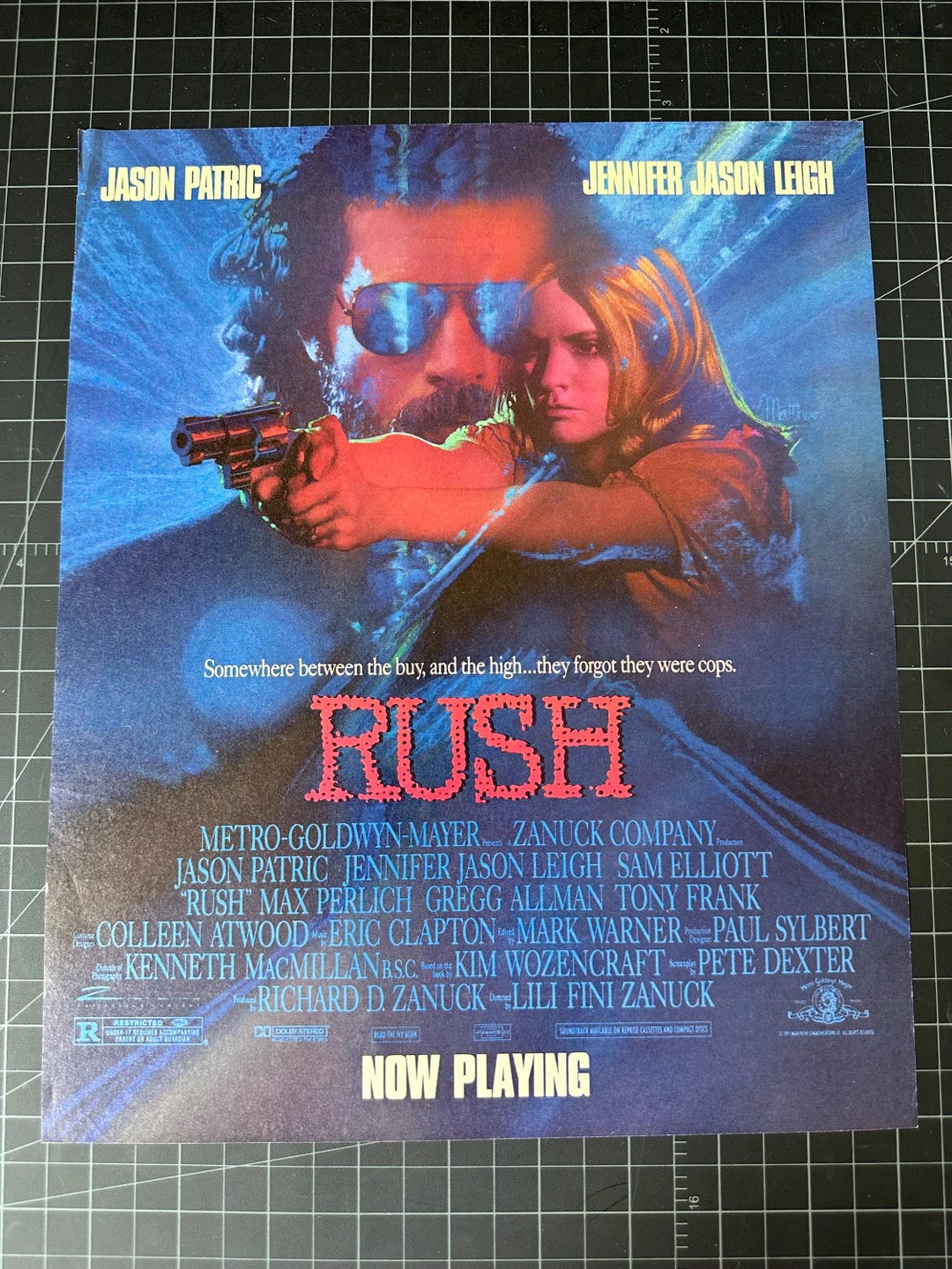 Vintage 1992 “rush” Film Print Ad - Jason Patric - Jennifer Jason Leigh ...