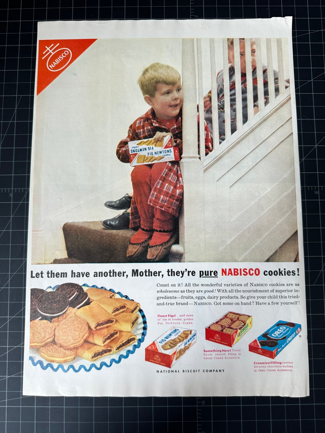 Vintage 1950s Nabisco Cookies Print Ad - Etsy