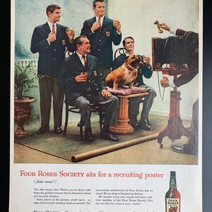 Vintage 1960 Four Roses Whiskey Original Print Ad - Etsy