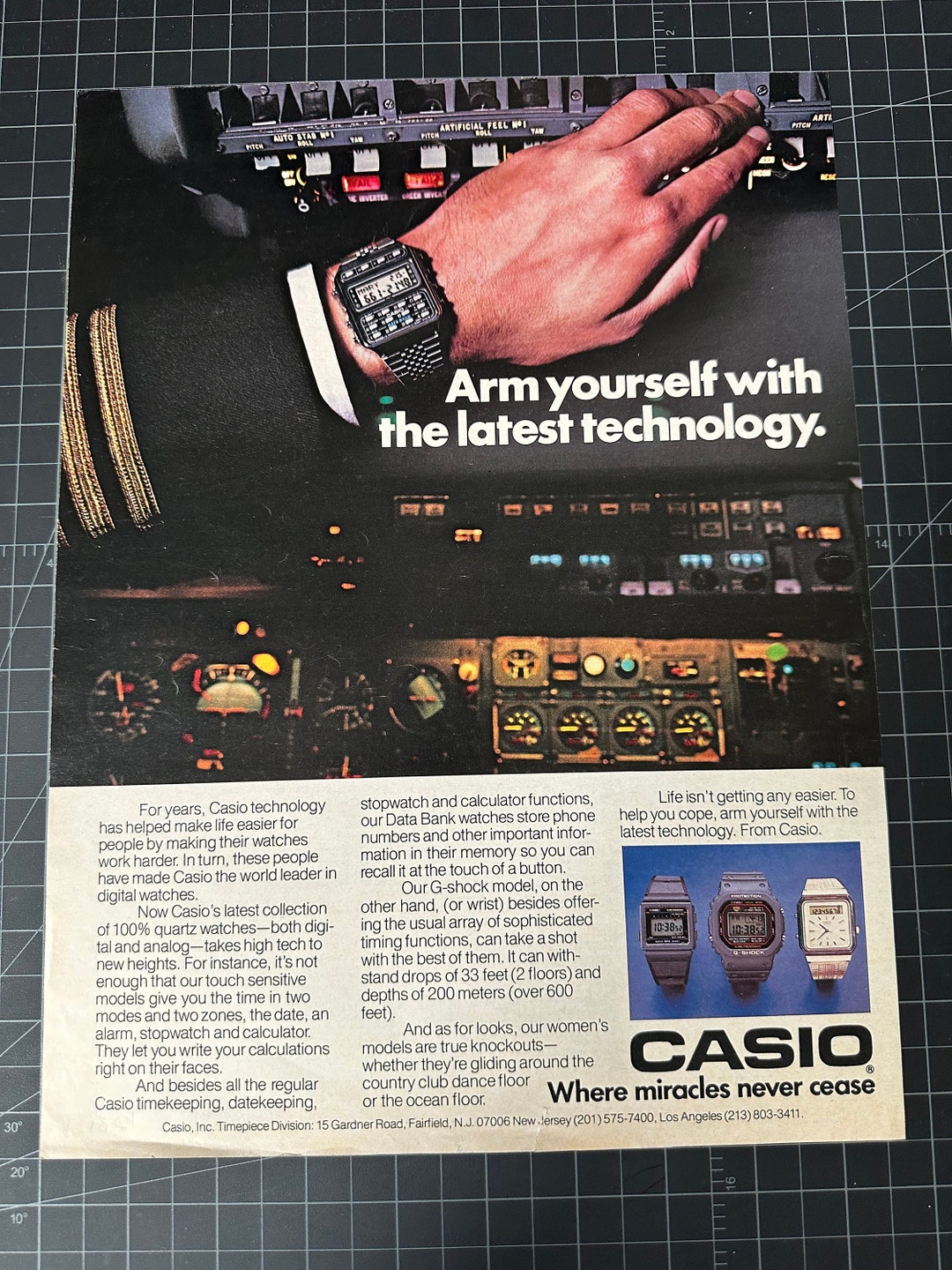 Vintage 1980s Casio Watches Print Ad - Etsy