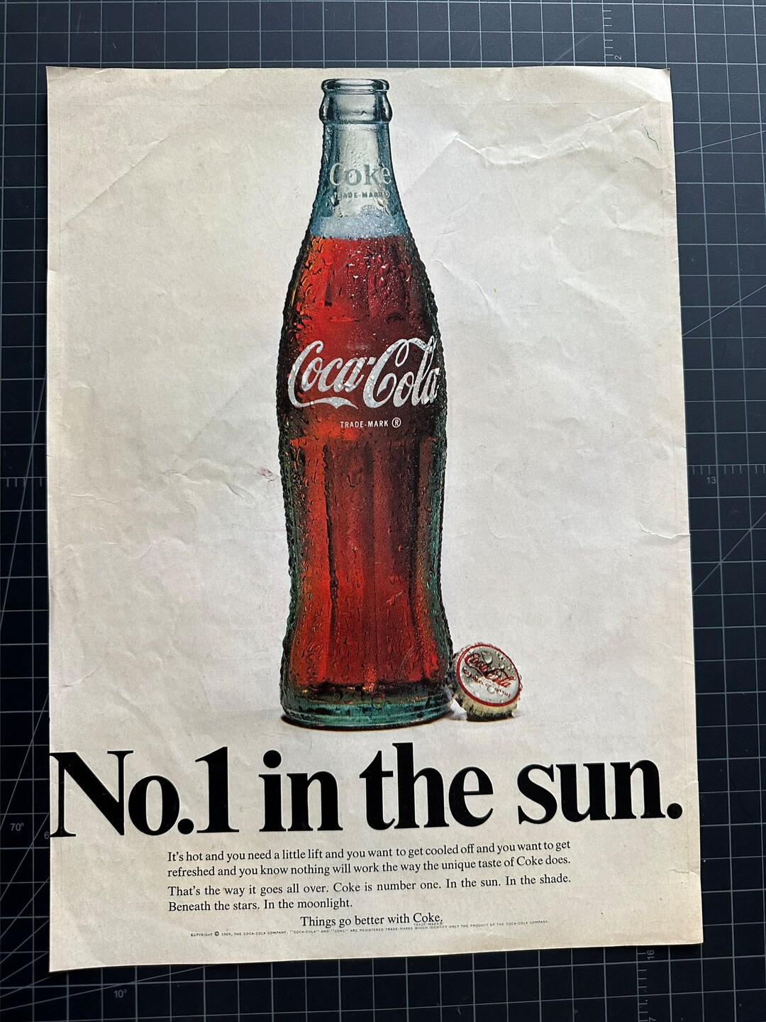 Vintage 1969 Coca-cola Print Advertisement Retro Gift Decor - Etsy