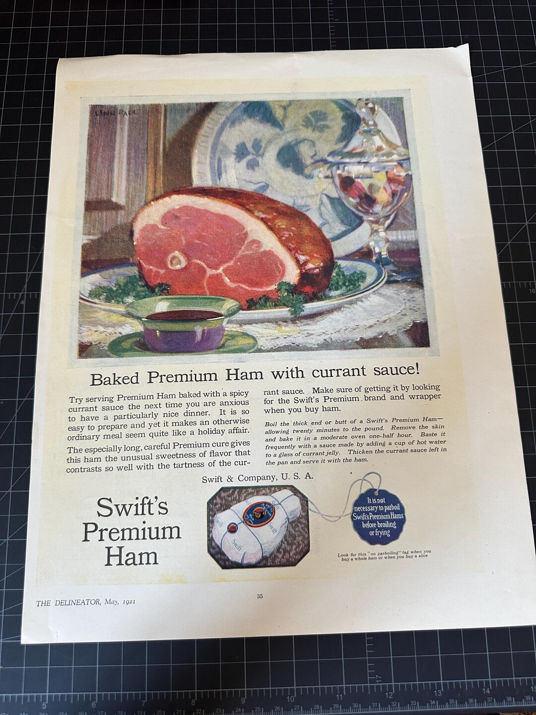 1924 Swift's Ham Ad Print - Vintage Kitchen Decor - Etsy