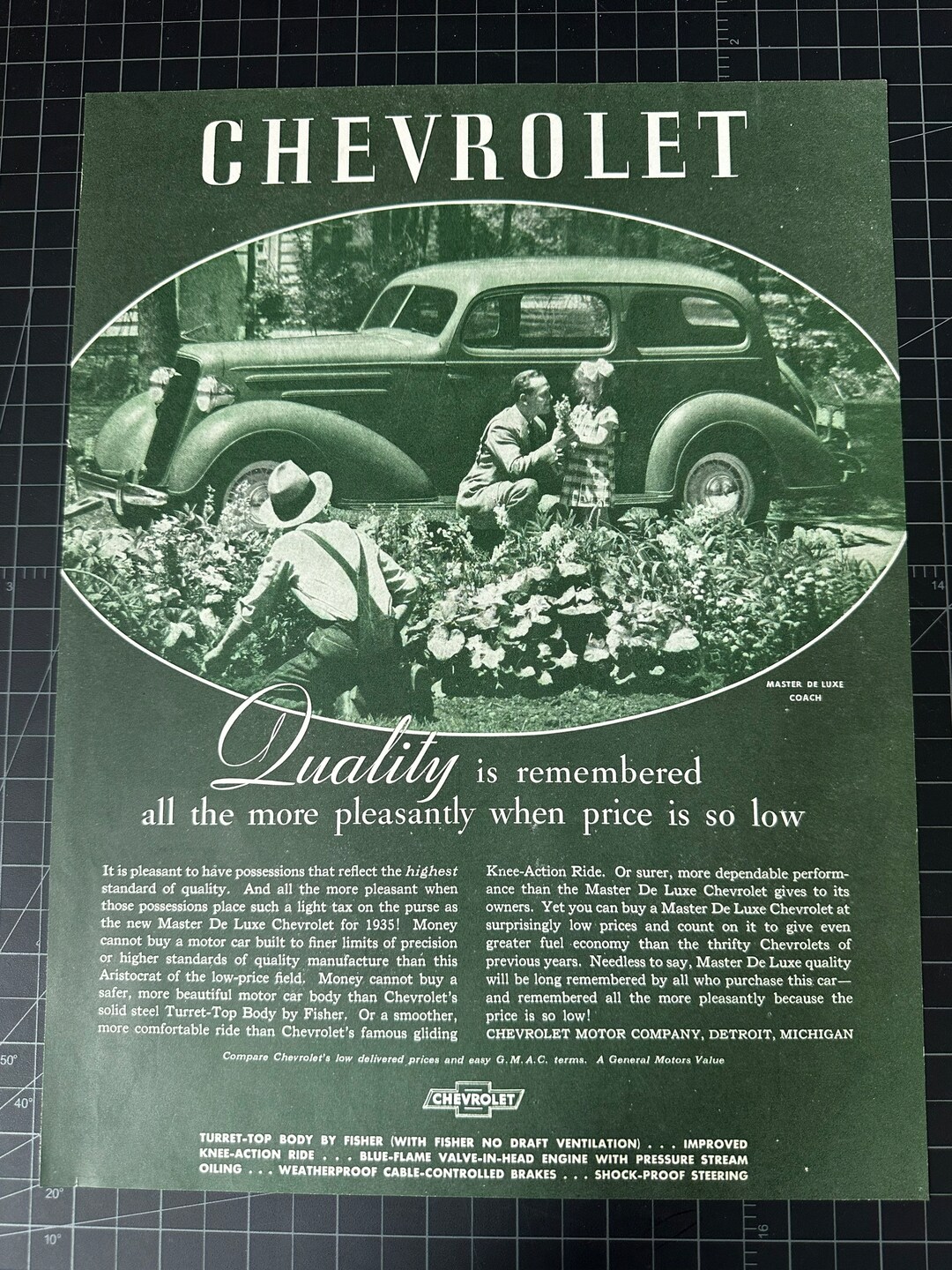 Vintage 1935 Chevrolet Print Advertisement - Etsy