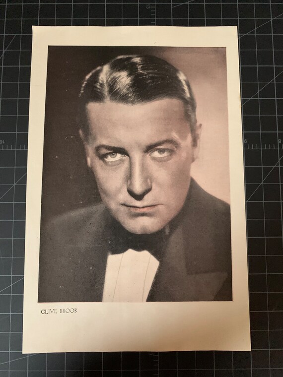 Rare Vintage 1932 Clive Brook Portrait - Etsy
