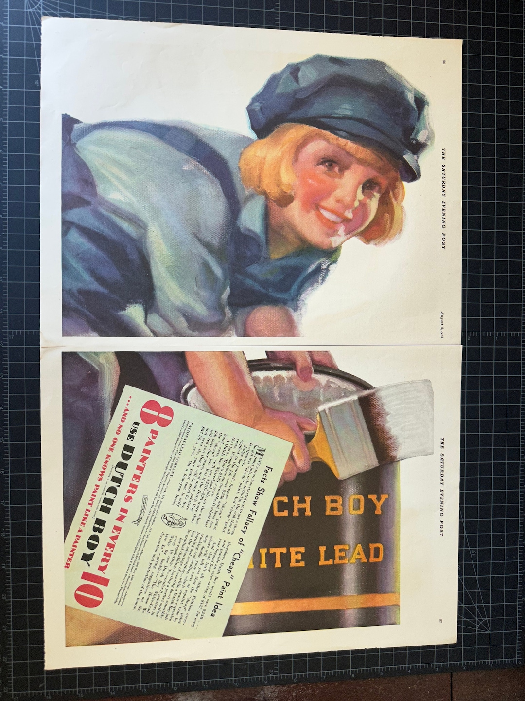 Vintage 1931 Dutch Boy Lead Paint Original Print Ad - Etsy