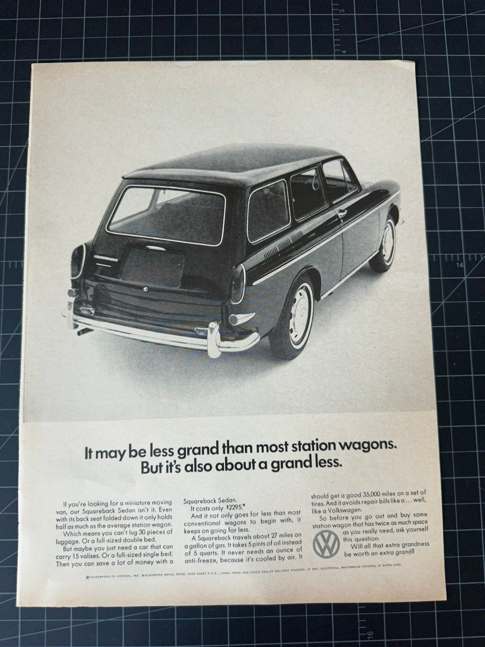 Vintage 1960s Volkswagen Print Ad - Etsy