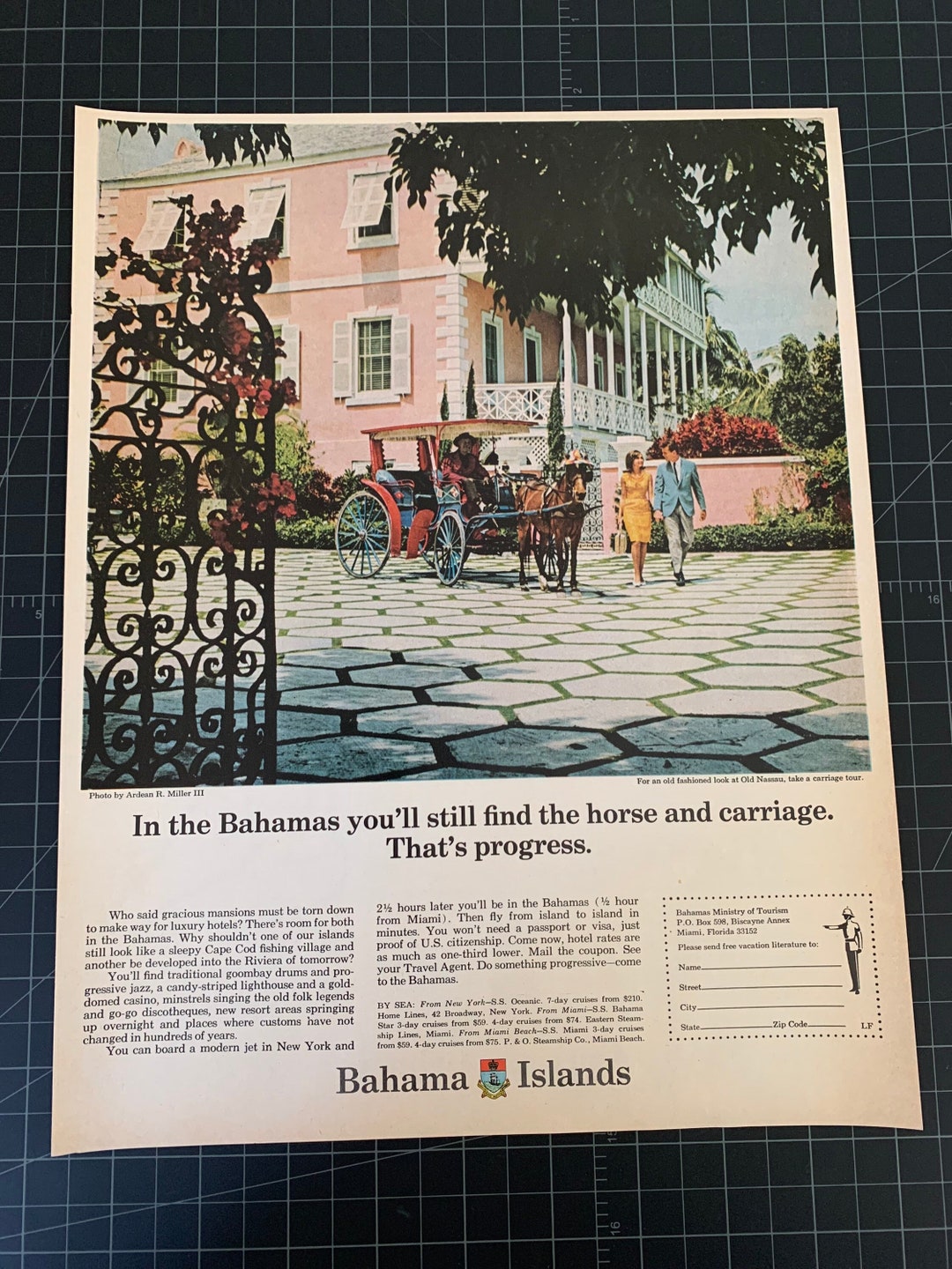 Vintage 1960s Bahama Islands Travel Print Advertisement - Etsy