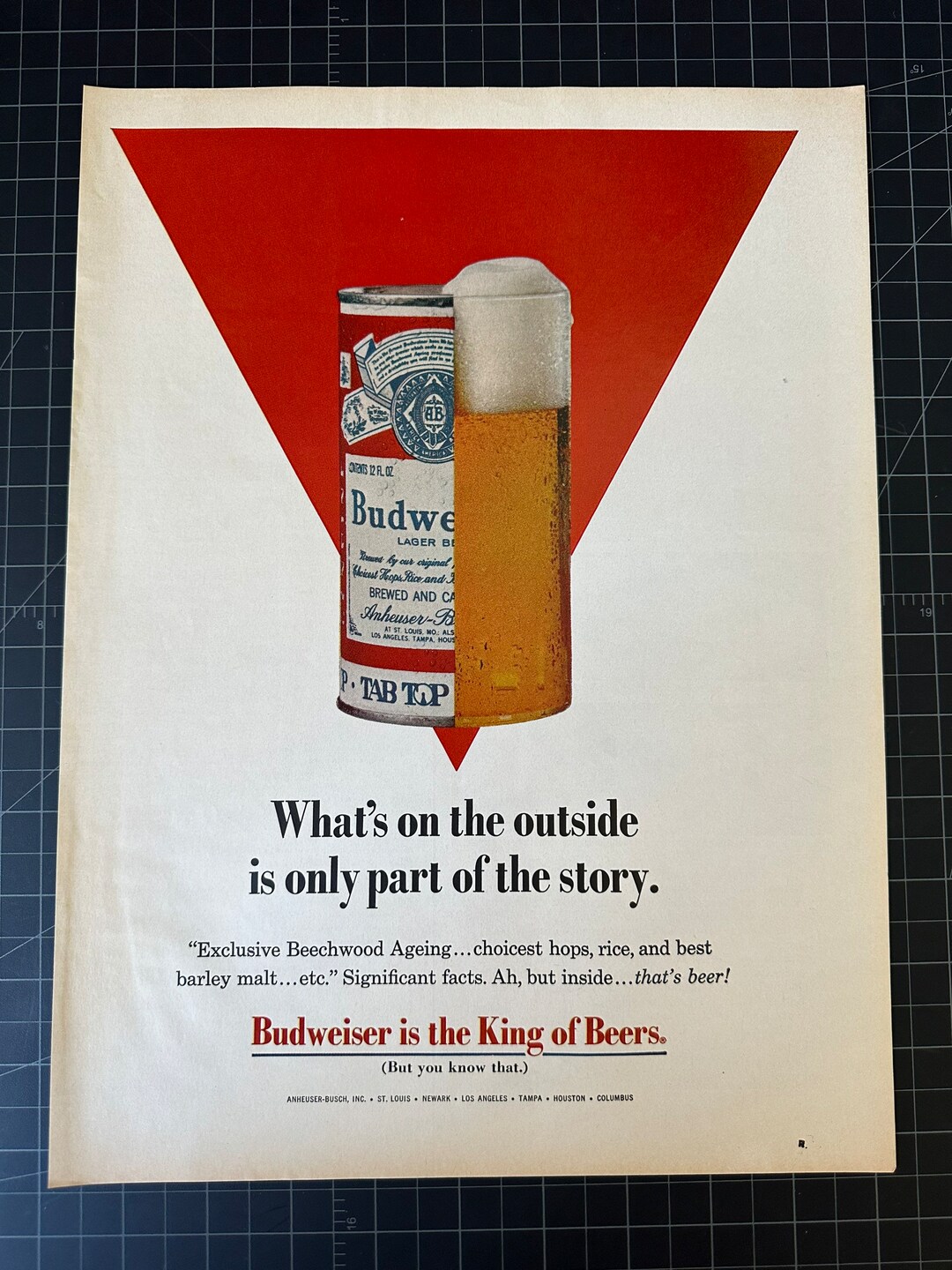 Vintage 1969 Budweiser Beer Print Ad - Etsy