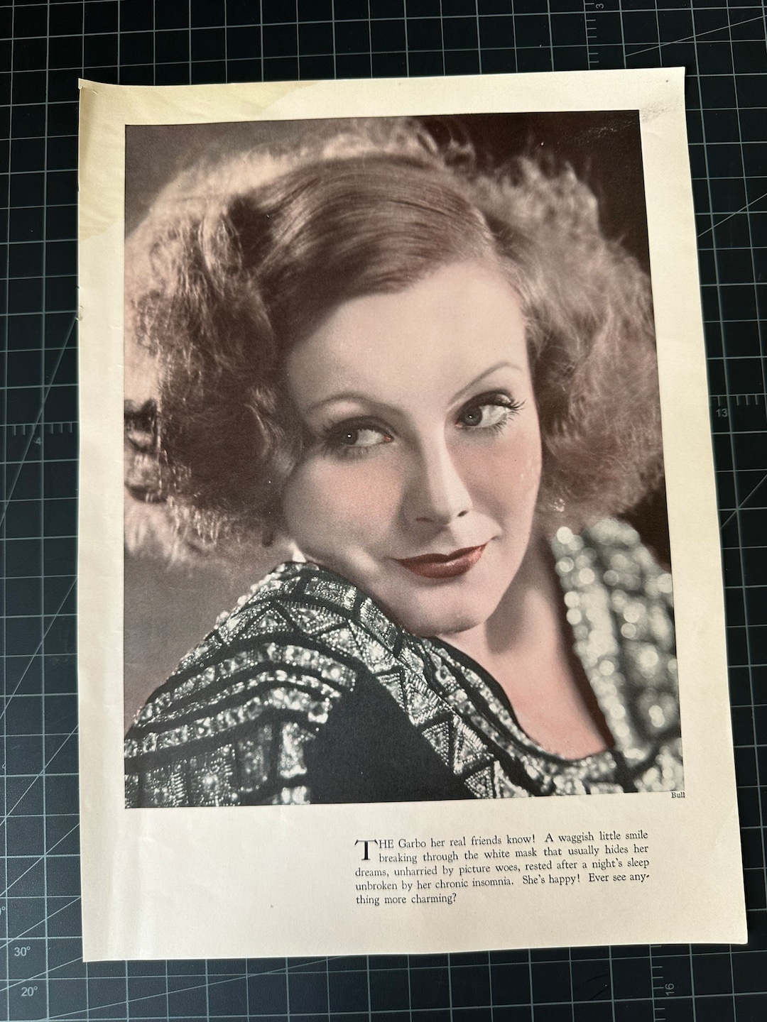 Rare Vintage 1930s Greta Garbo Portrait - Etsy