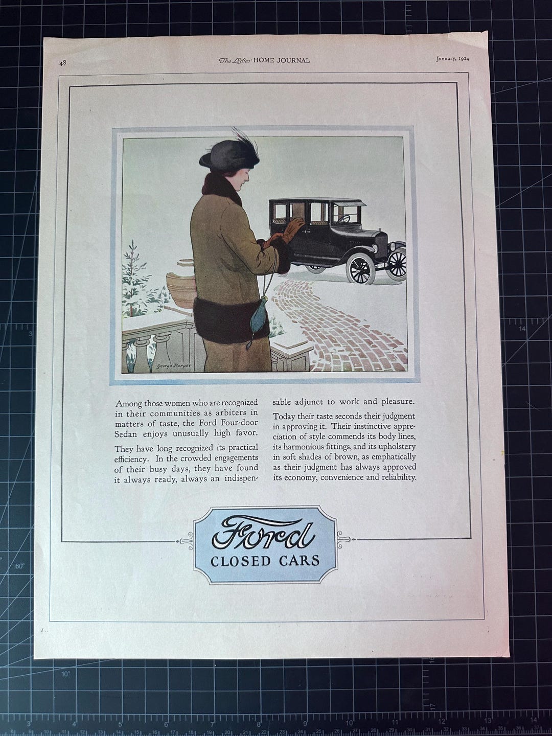 1924 Ford Closed Cars Ad – Original Model T Illustration - Etsy