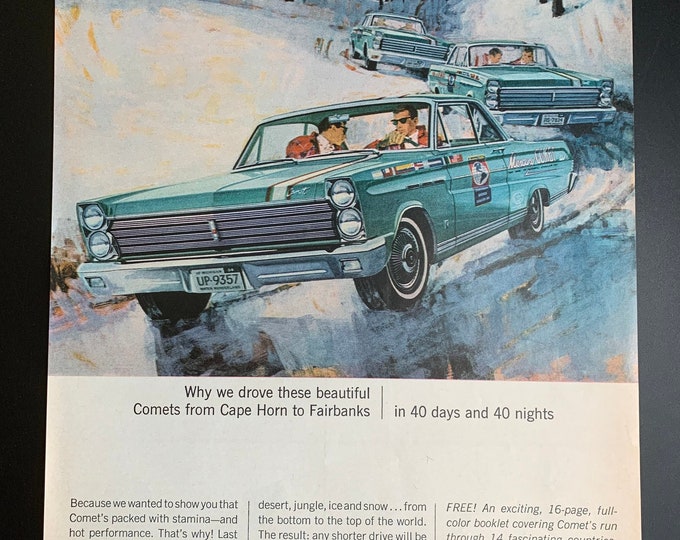 Vintage 1966 Mercury Comet Print Advertisement - Etsy