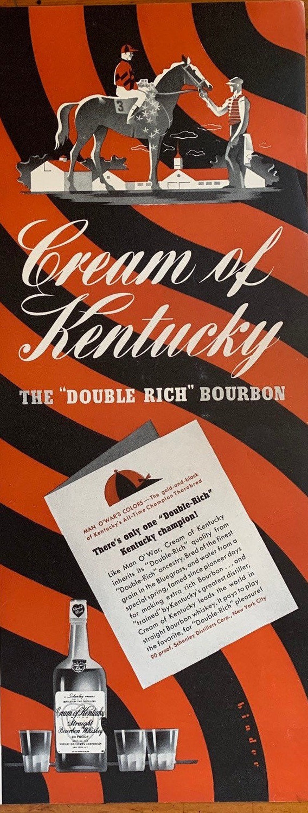 Vintage 1940s Cream of Kentucky Bourbon Alcohol Ad - Etsy
