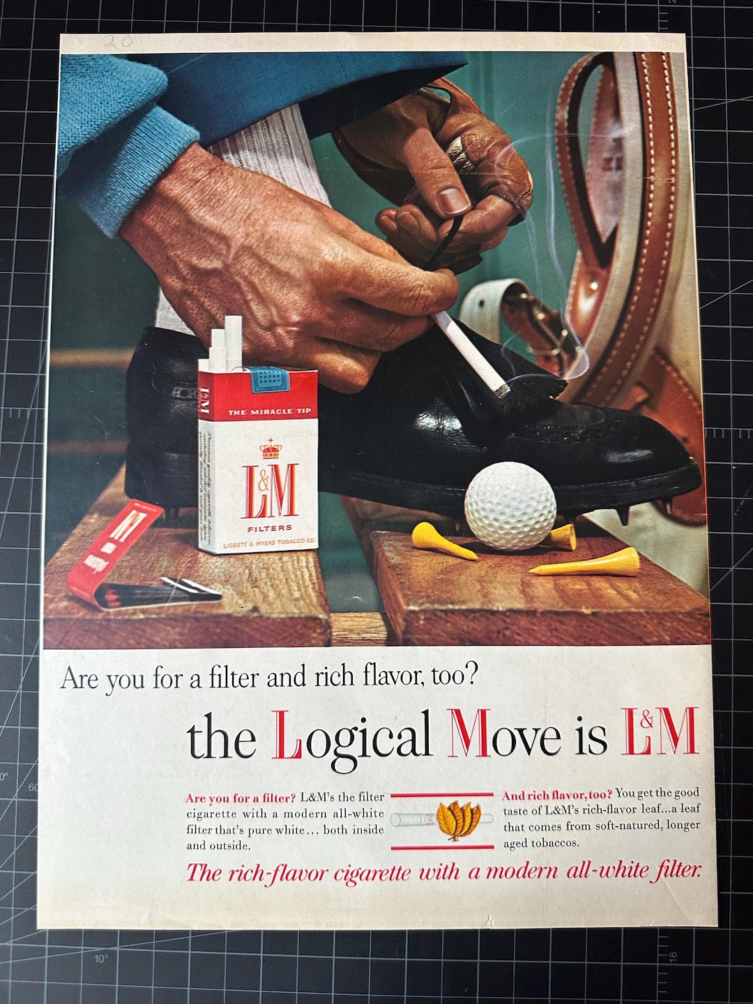 Vintage 1962 L&M Cigarettes Print Ad - Etsy