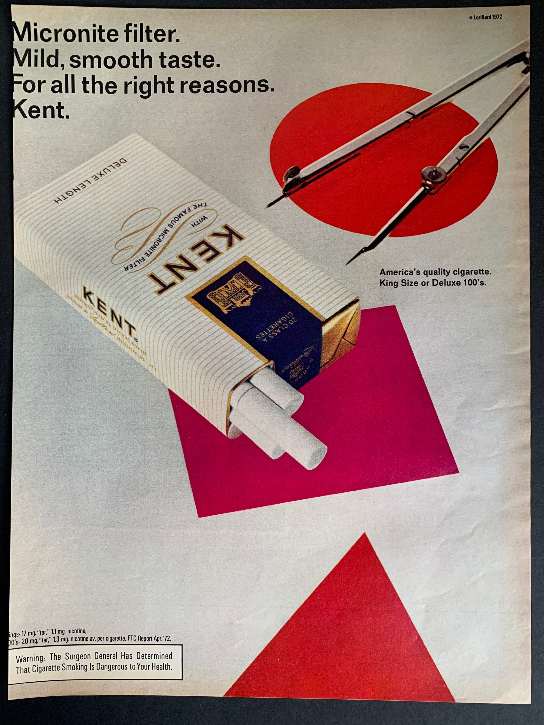 1950s Kent Cigarette Ads