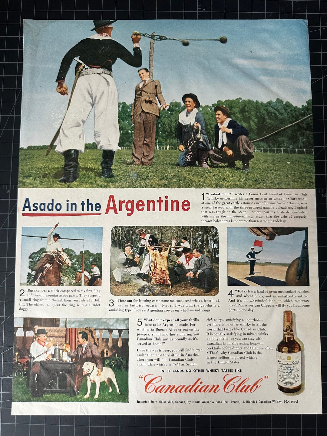 Vintage 1940s Canadian Club Whiskey Print Advertisement - Etsy