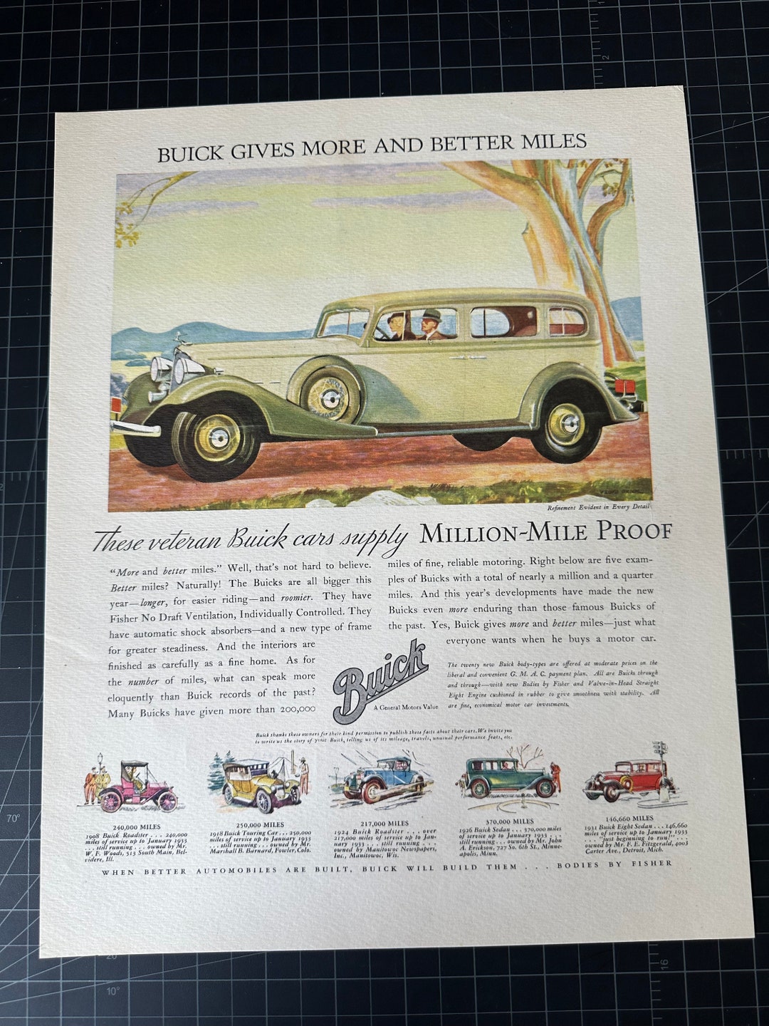Vintage 1930s Buick Print Advertisement - Etsy