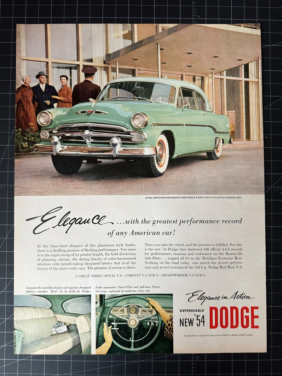 Vintage 1954 Dodge Print Advertisement Retro Gift Decor - Etsy