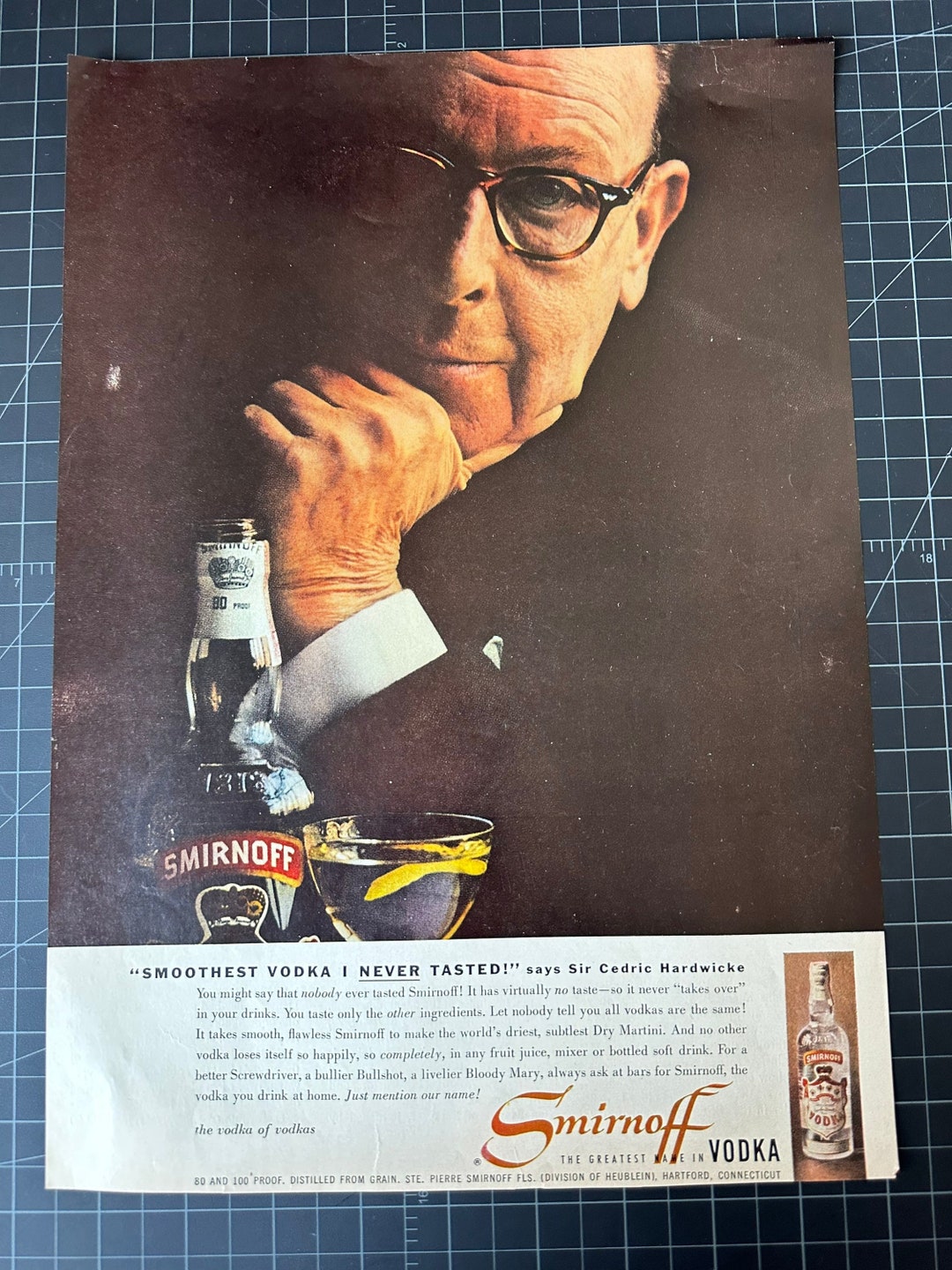 Vintage 1950s Smirnoff Vodka Print Ad - Etsy