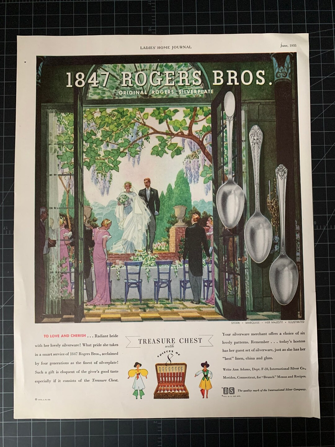 Vintage 1935 1847 Rogers Bros. Silverplate Print Advertisement - Etsy