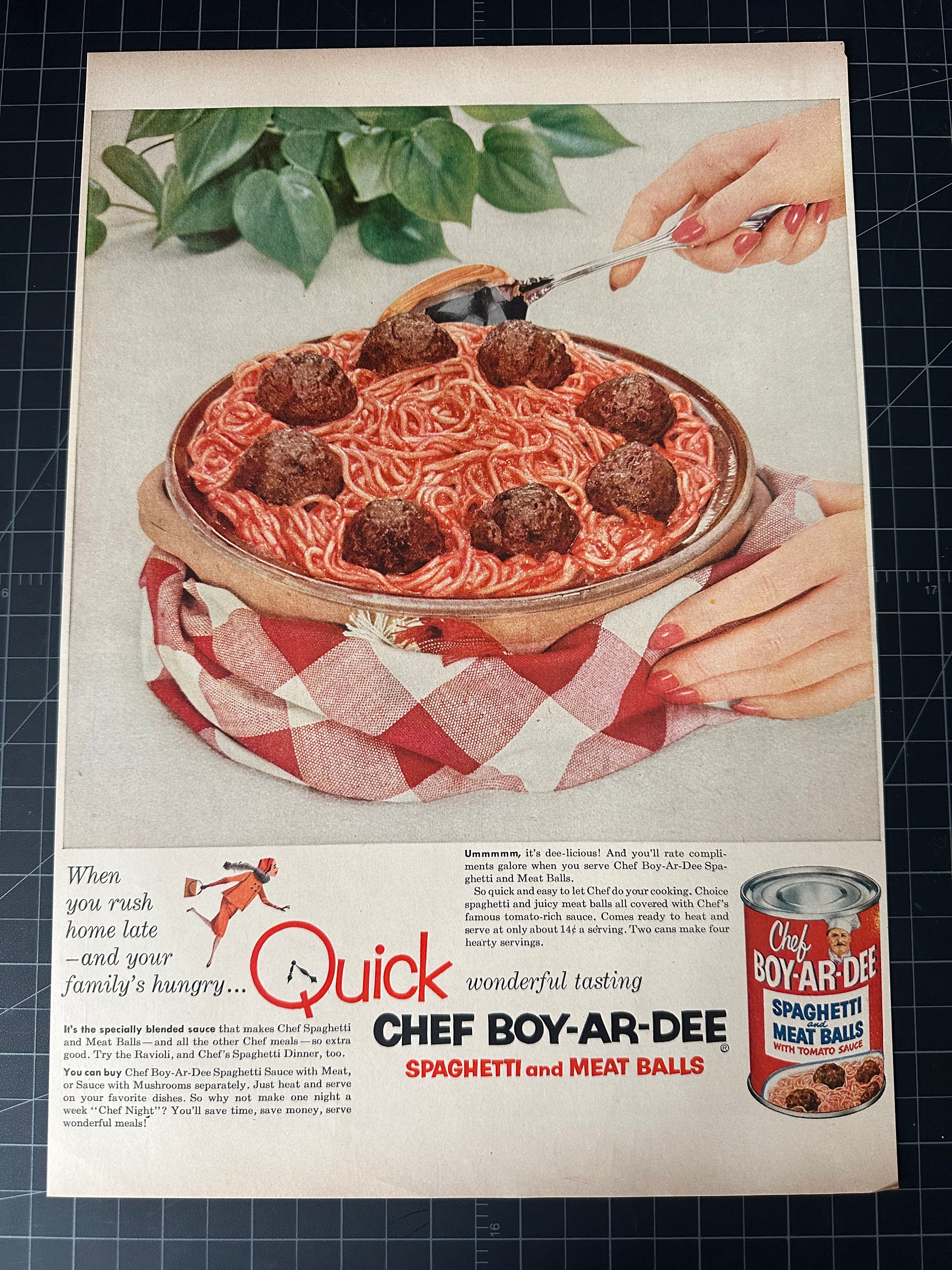 Vintage 1950s Chef Boyardee Print Ad - Etsy