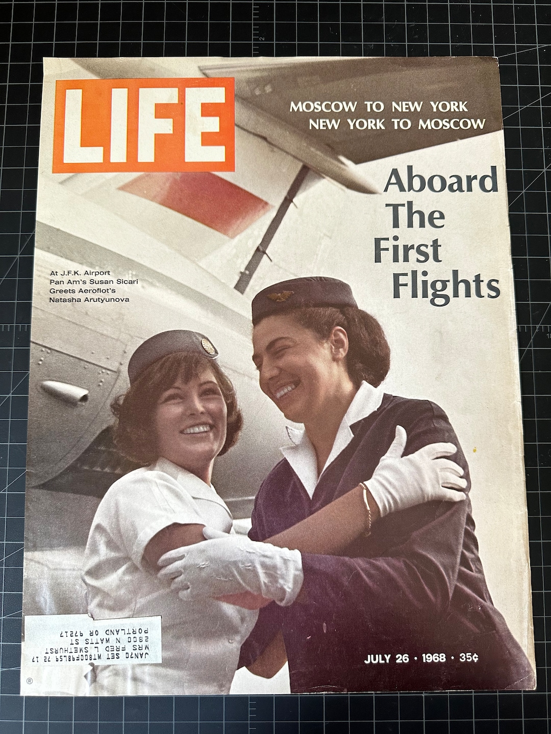 Vintage 1968 Life Magazine Cover - Flight to Moscow - Etsy