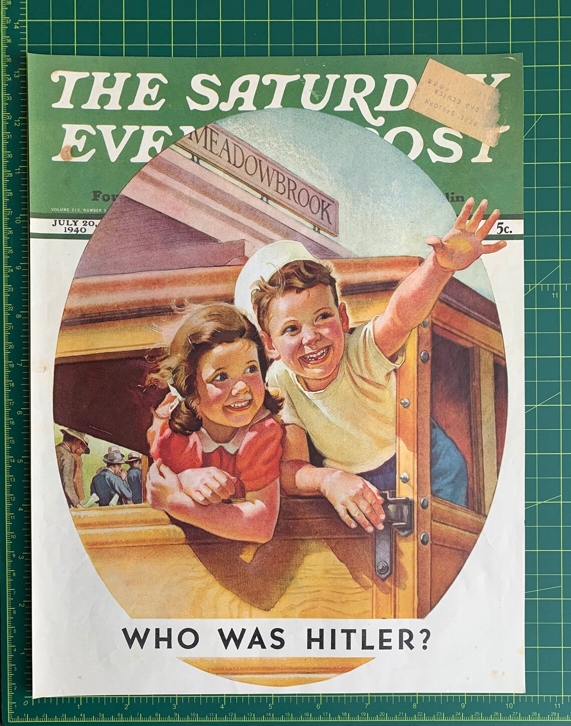 Vintage 1940 Saturday Evening Post Magazine Cover | Etsy