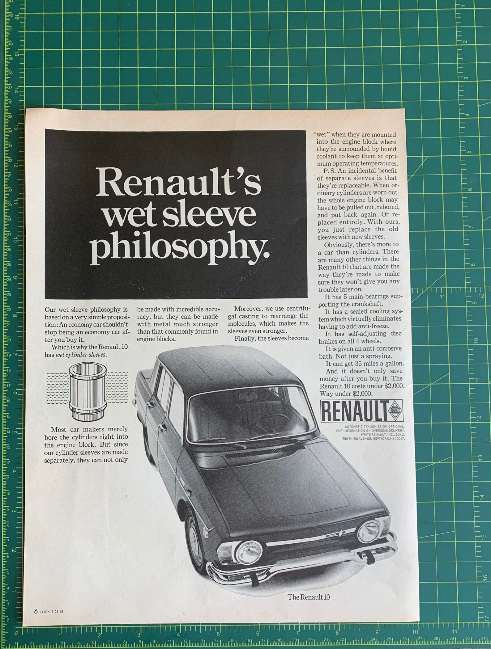Vintage 1968 Renault Print Ad - Etsy UK