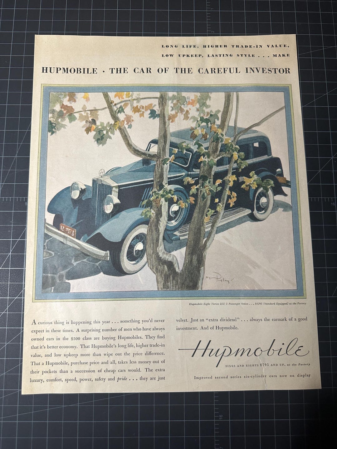 Vintage 1932 Hupmobile Eight Automobile Original Advertisement - Etsy