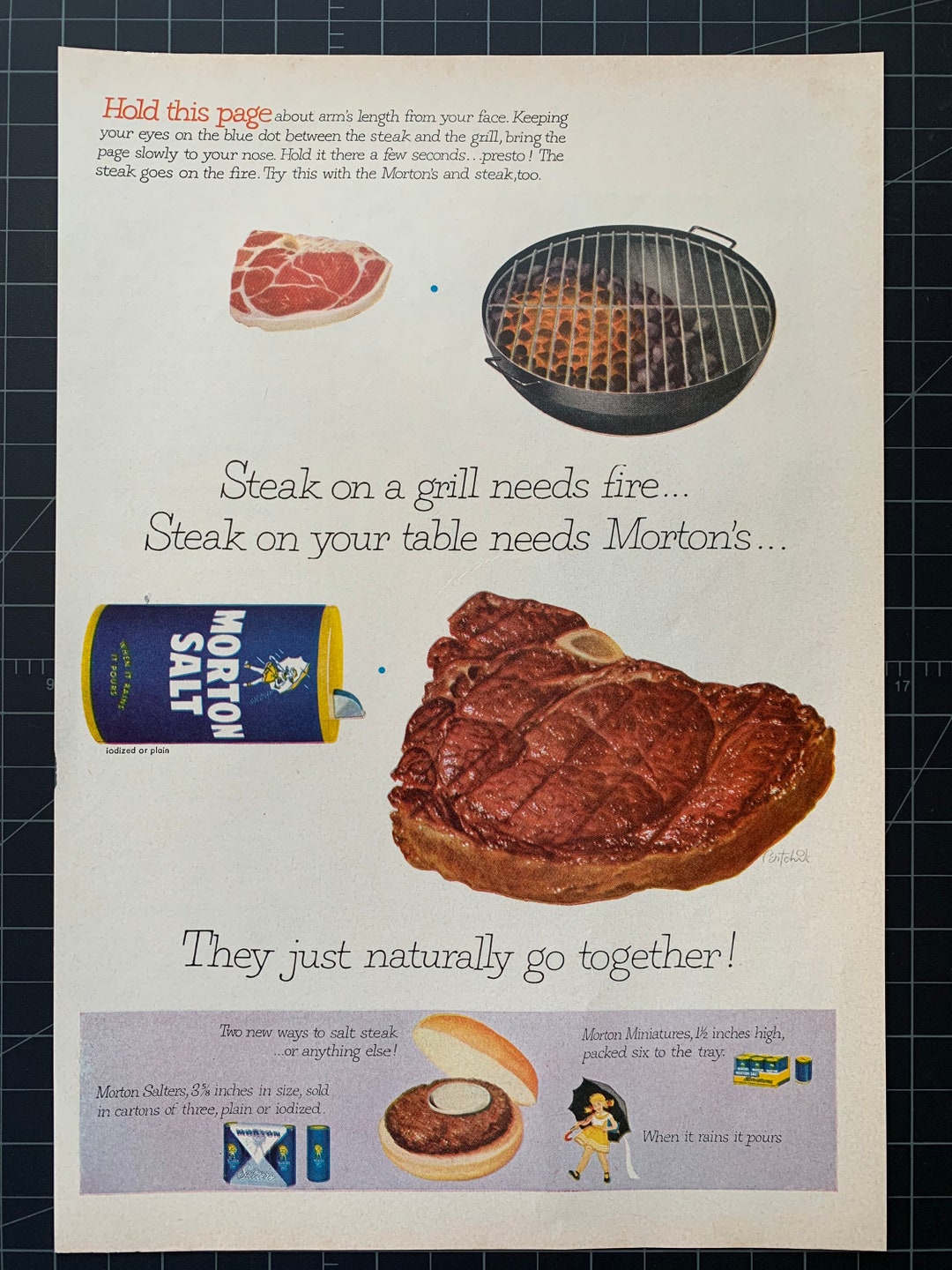 Vintage 1950s Morton Salt Print Advertisement - Etsy