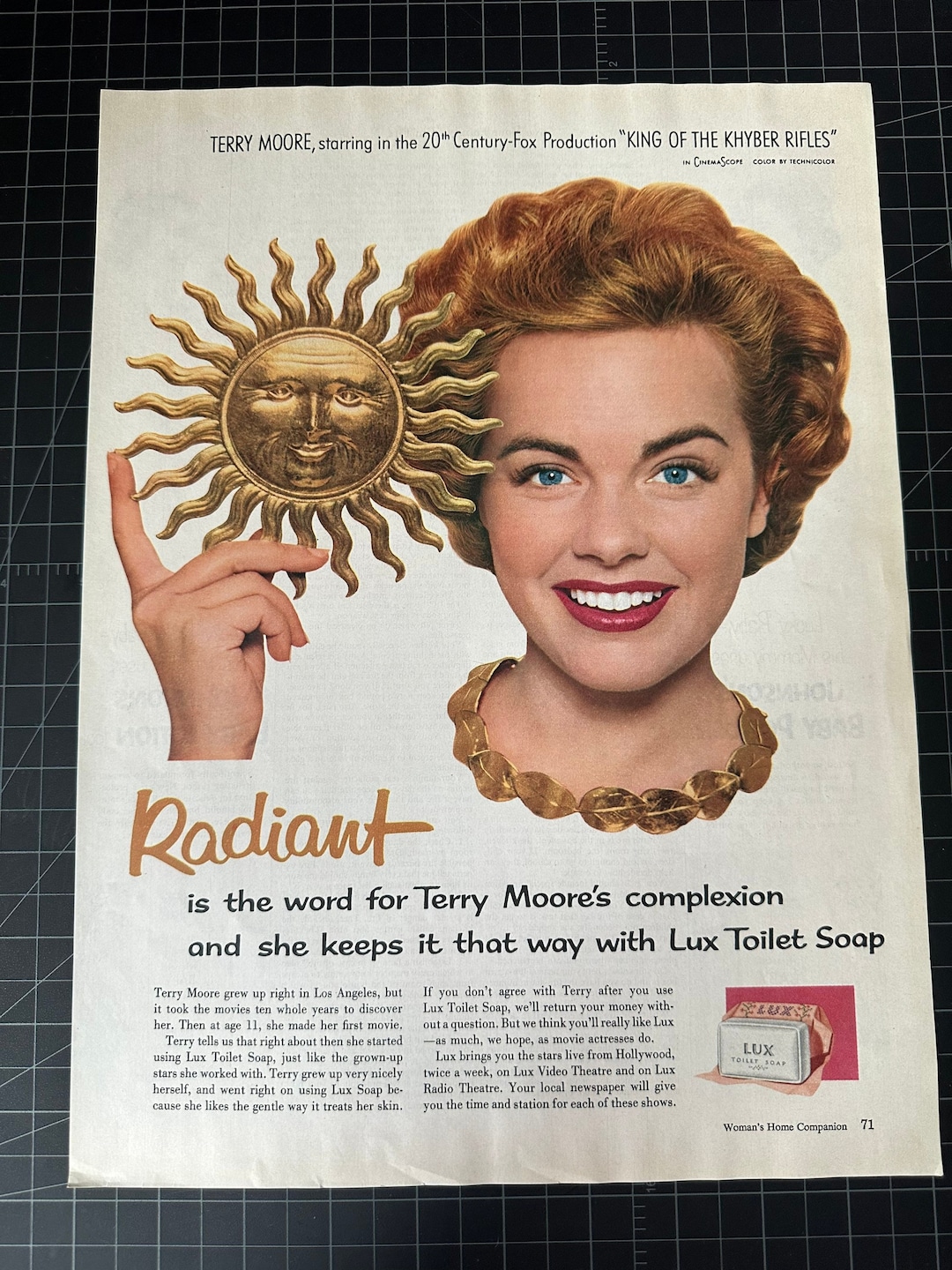 Vintage 1950s Lux Soap Original Print Ad - Terry Moore - Etsy