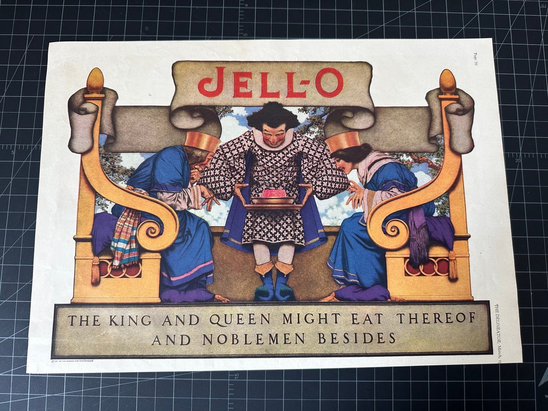 Rare Vintage 1922 Jello Print Advertisement Retro Gift Decor - Etsy